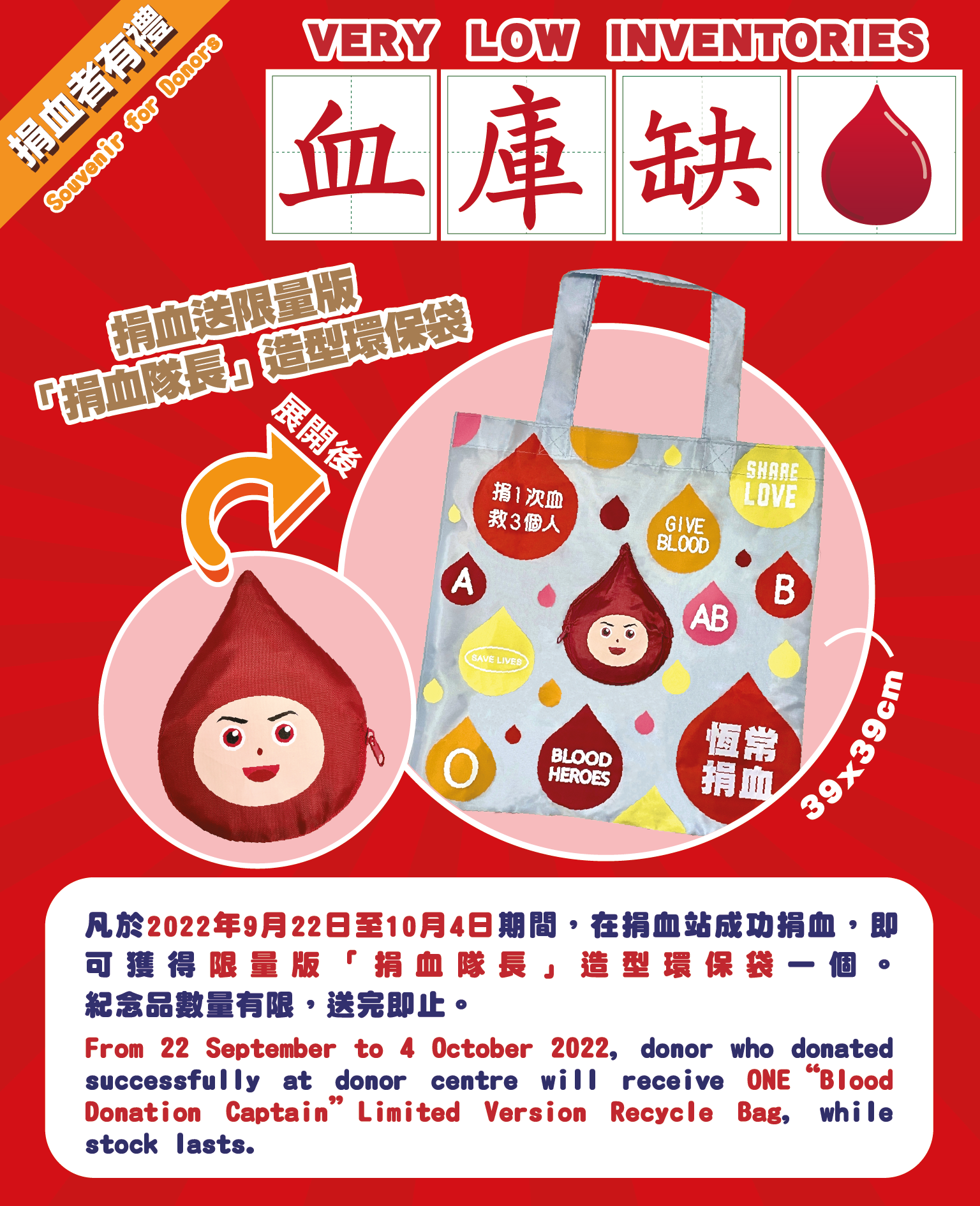Appeal for blood donations as blood stocks run low | Hong Kong Red ...